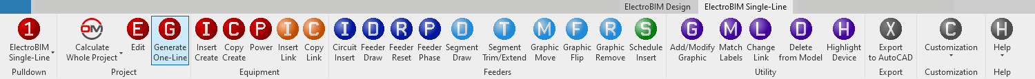 Generate One Line Design Master Software Docs
